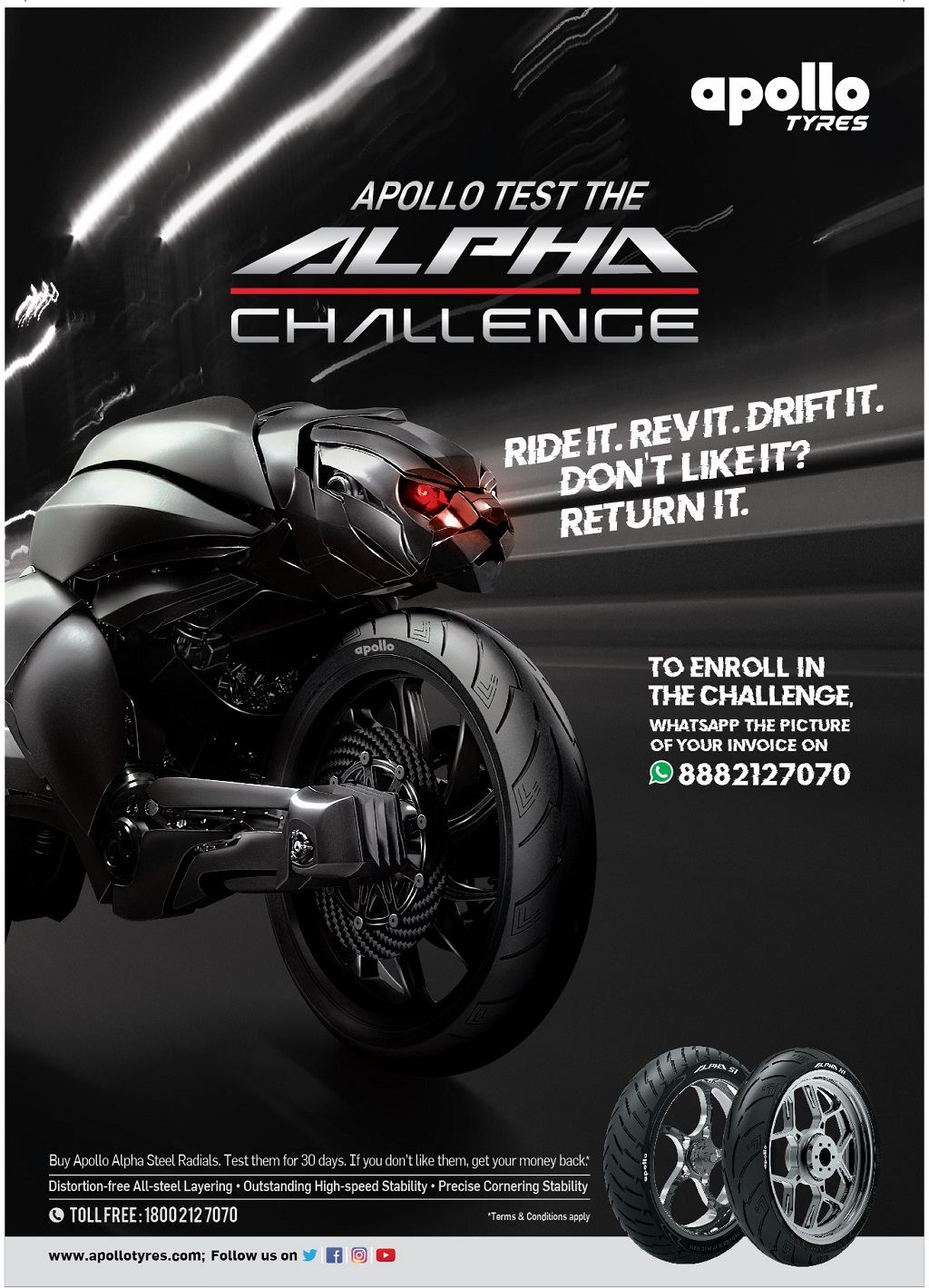 Apollo Tyres launches ‘test the Alpha challenge’ initiative - Auto News ...